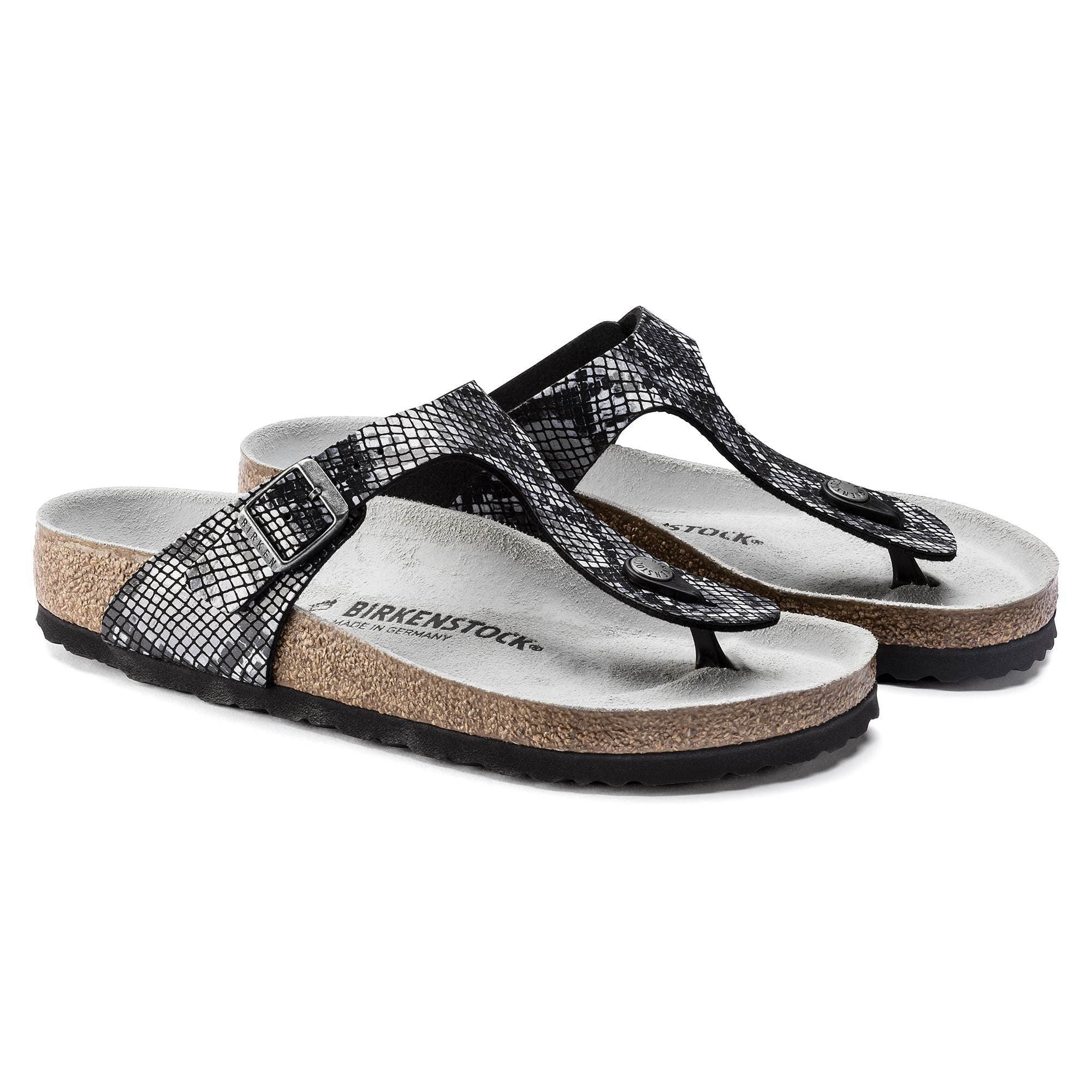 BIRKENSTOCK Gizeh Micro Fibre Sandal - Python Black